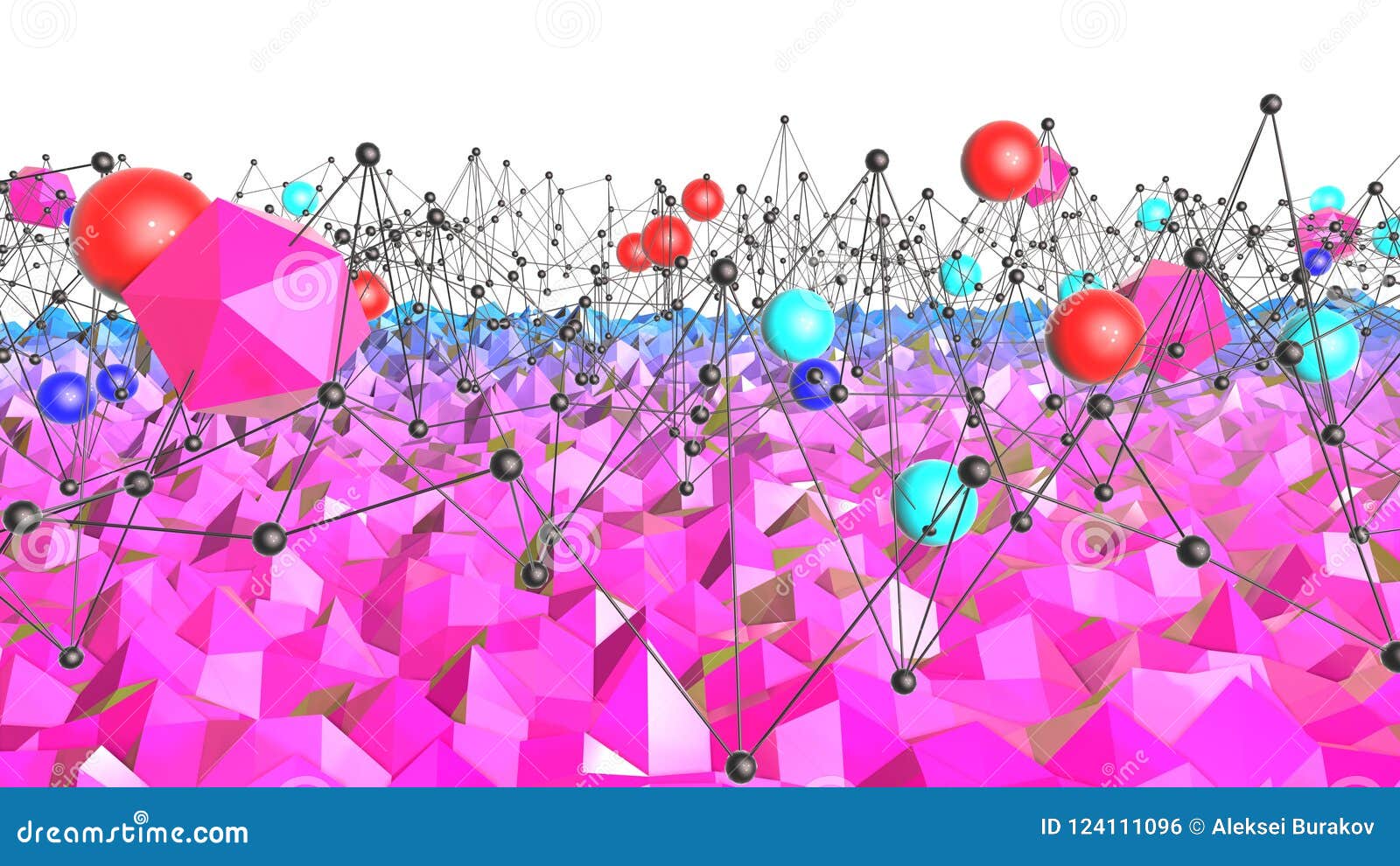 3d Render of Abstract Geometric Background with Modern Gradient Colors ...