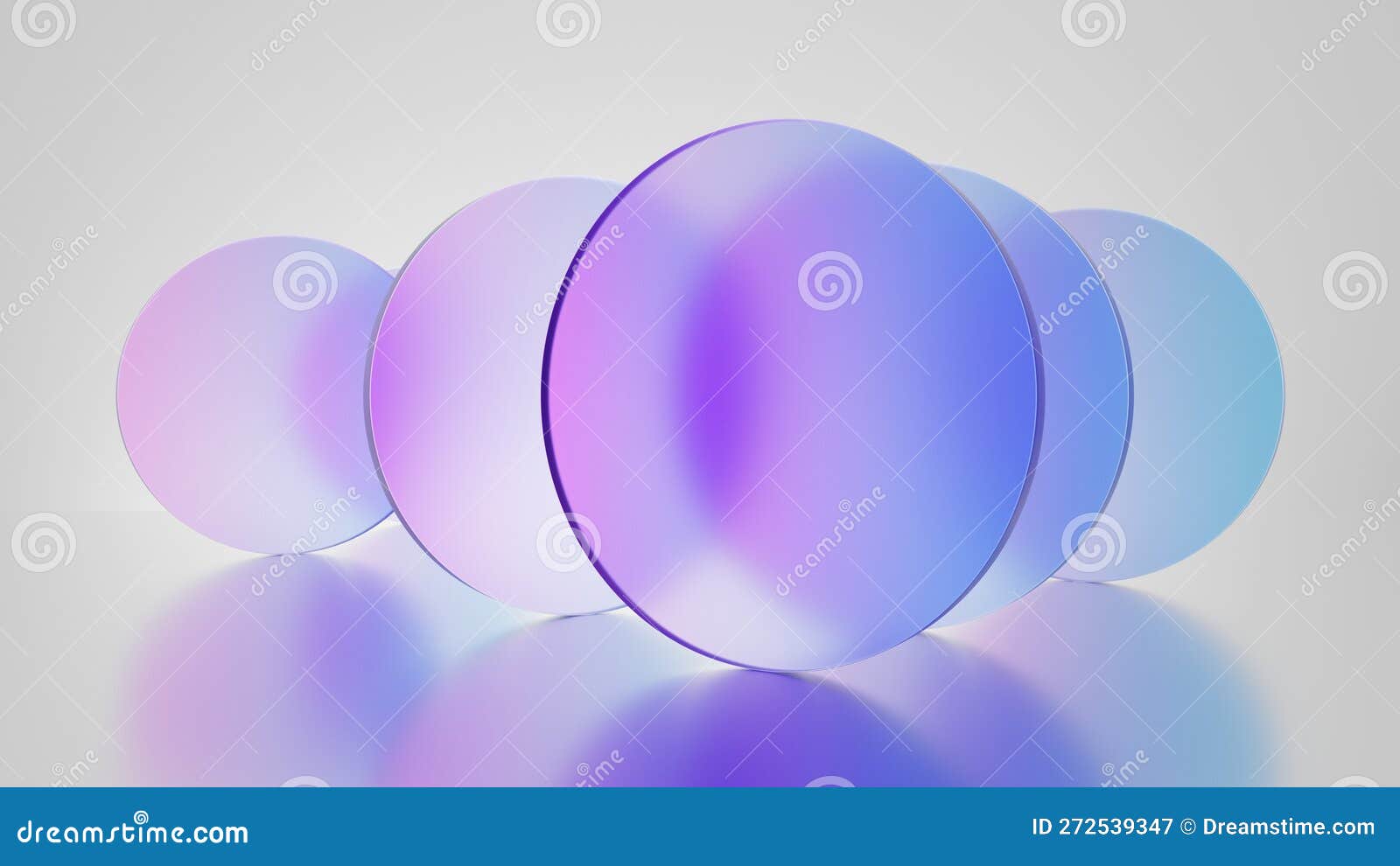 3d Render, Abstract Geometric Background, Translucent Glass with Violet ...