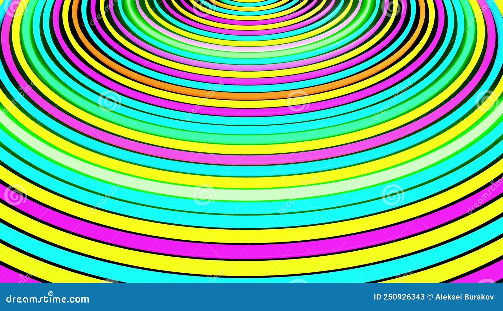 3d Render. Abstract Geometric Bg with Rings Form Complex Structure and ...