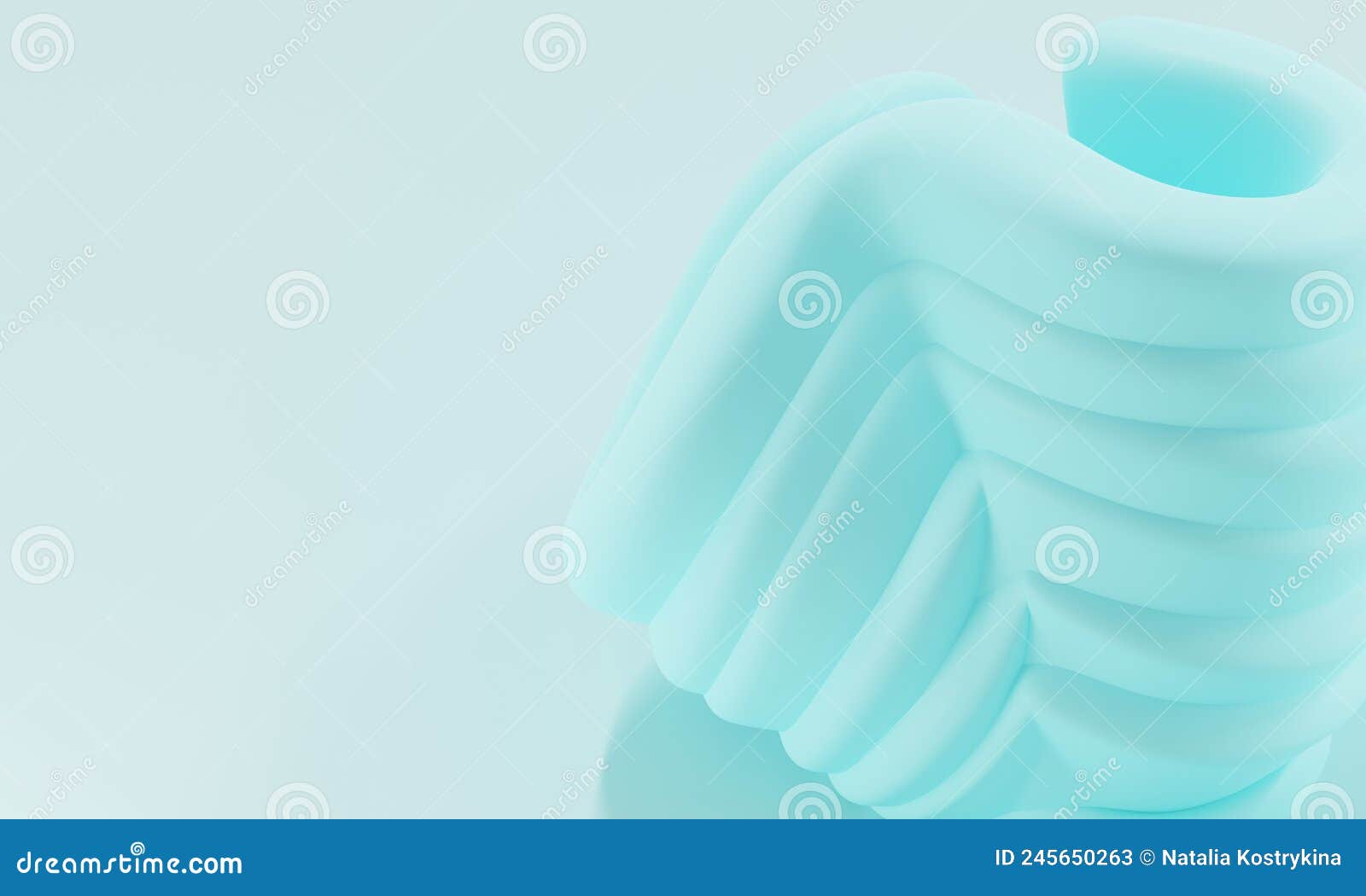 3d Render. Abstract Geometric Blue Turquoise Background Stock ...