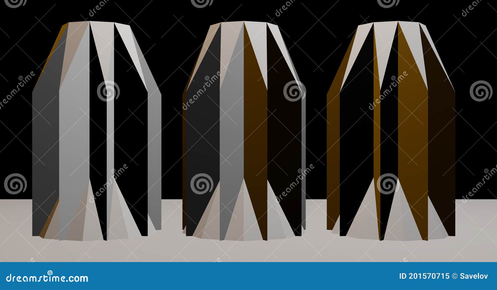 Render with Abstract Geometric Mechanical Background Stock Illustration ...