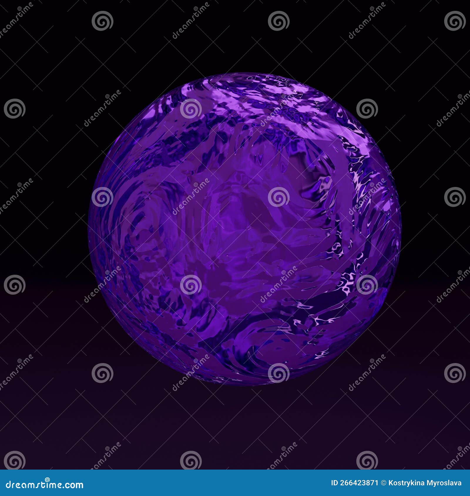 3d Render of Abstract 3d Glowing Blue Sphere Wireframe Cage Around on ...