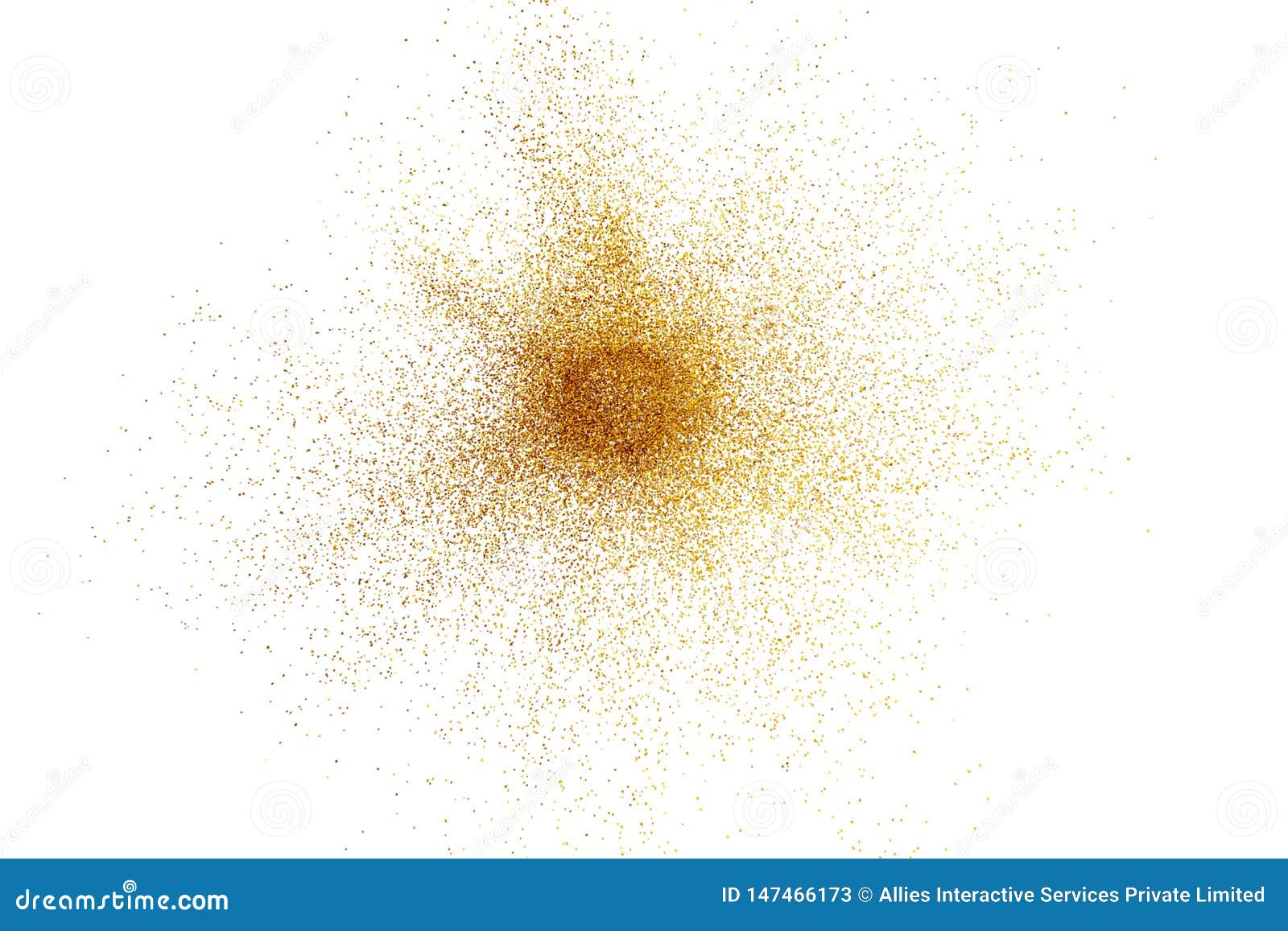 3D Render of Abstract Golden Glitter Splash. Stock Illustration ...