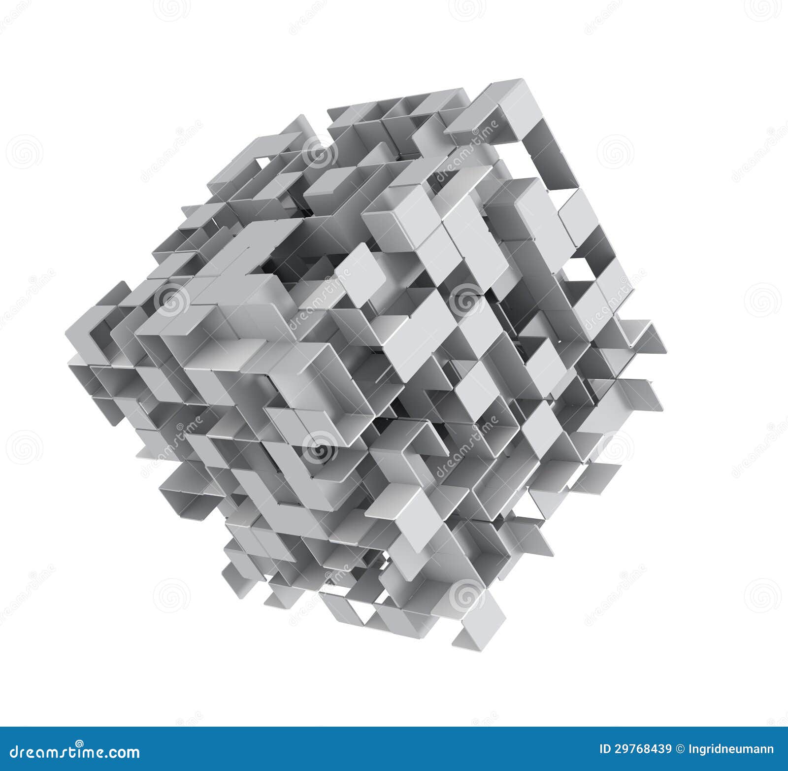 Abstract cube background stock illustration. Illustration of space ...