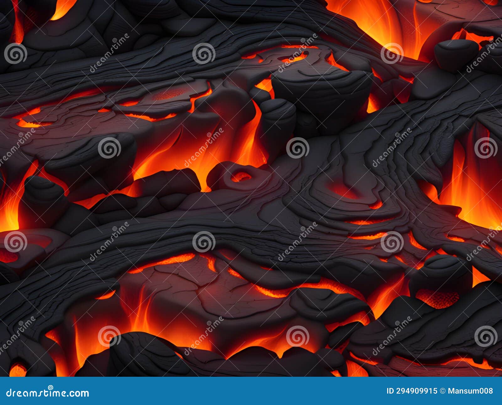 3d Render of Abstract Lava Flow Background Stock Illustration - Illustration of rock, pattern ...