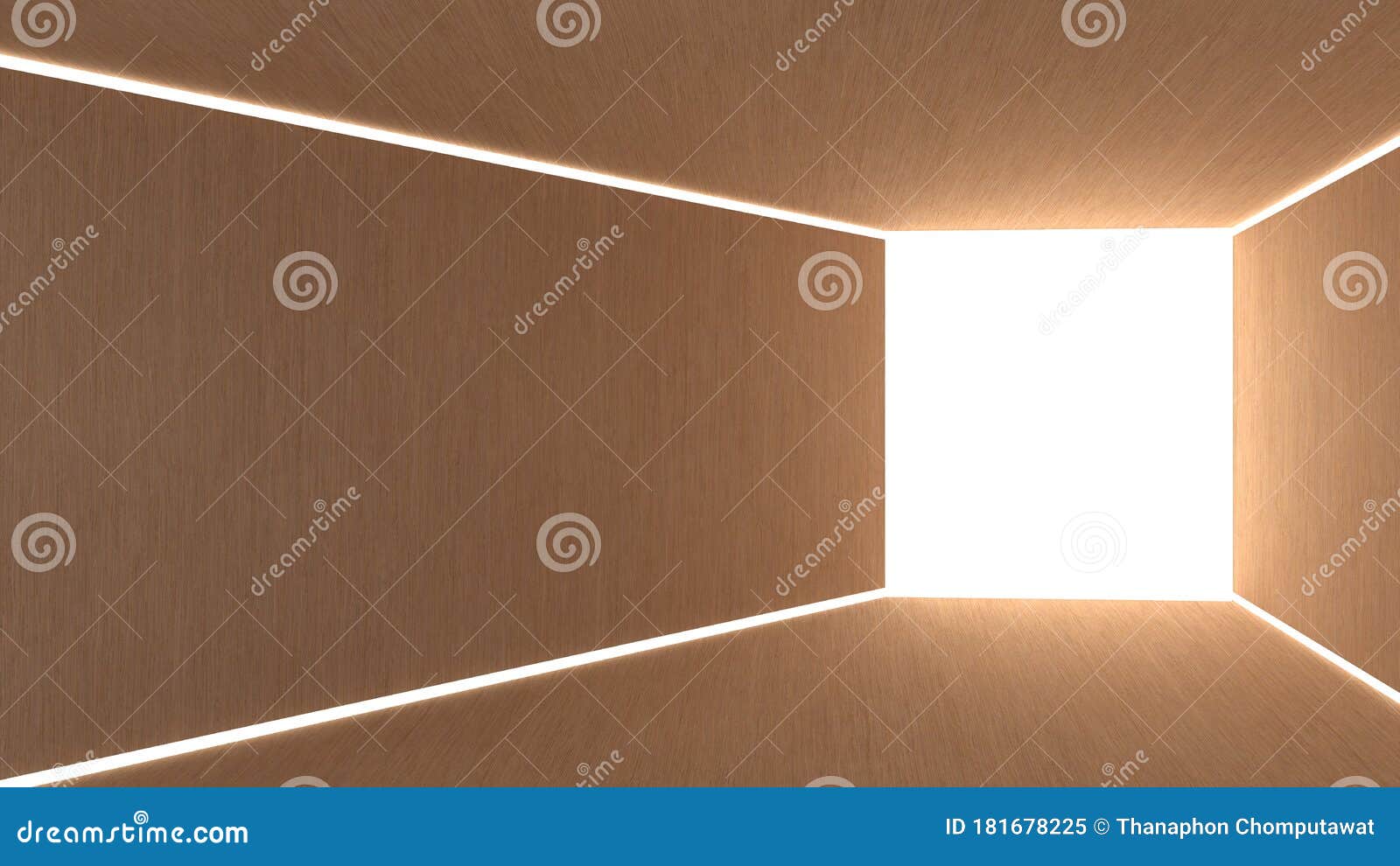 3d Render Abstract Lighting in Rectangle Shape Stock Illustration ...