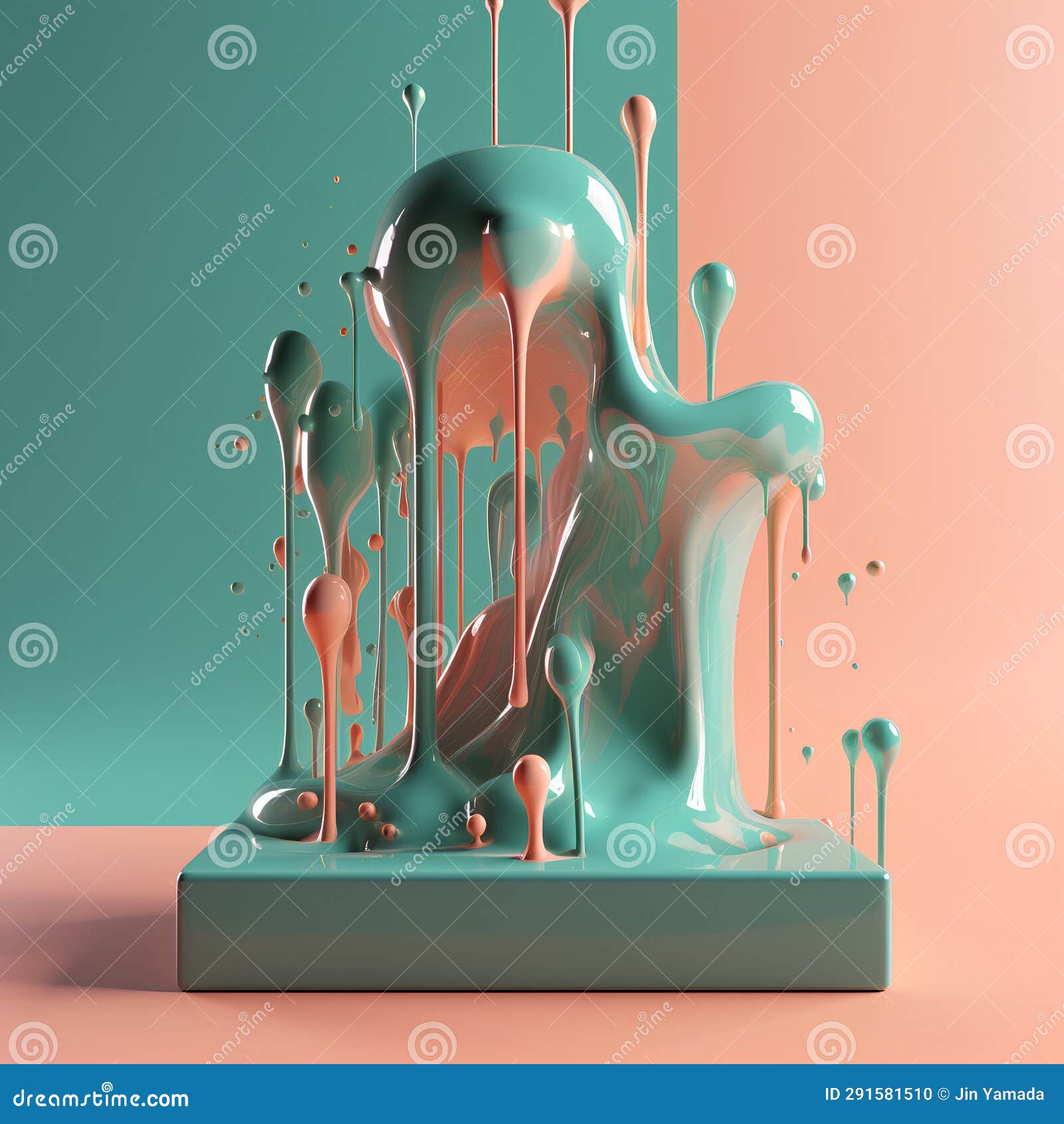 3d Render, Abstract Liquid Background, Liquid Paint Splashing, 3d ...