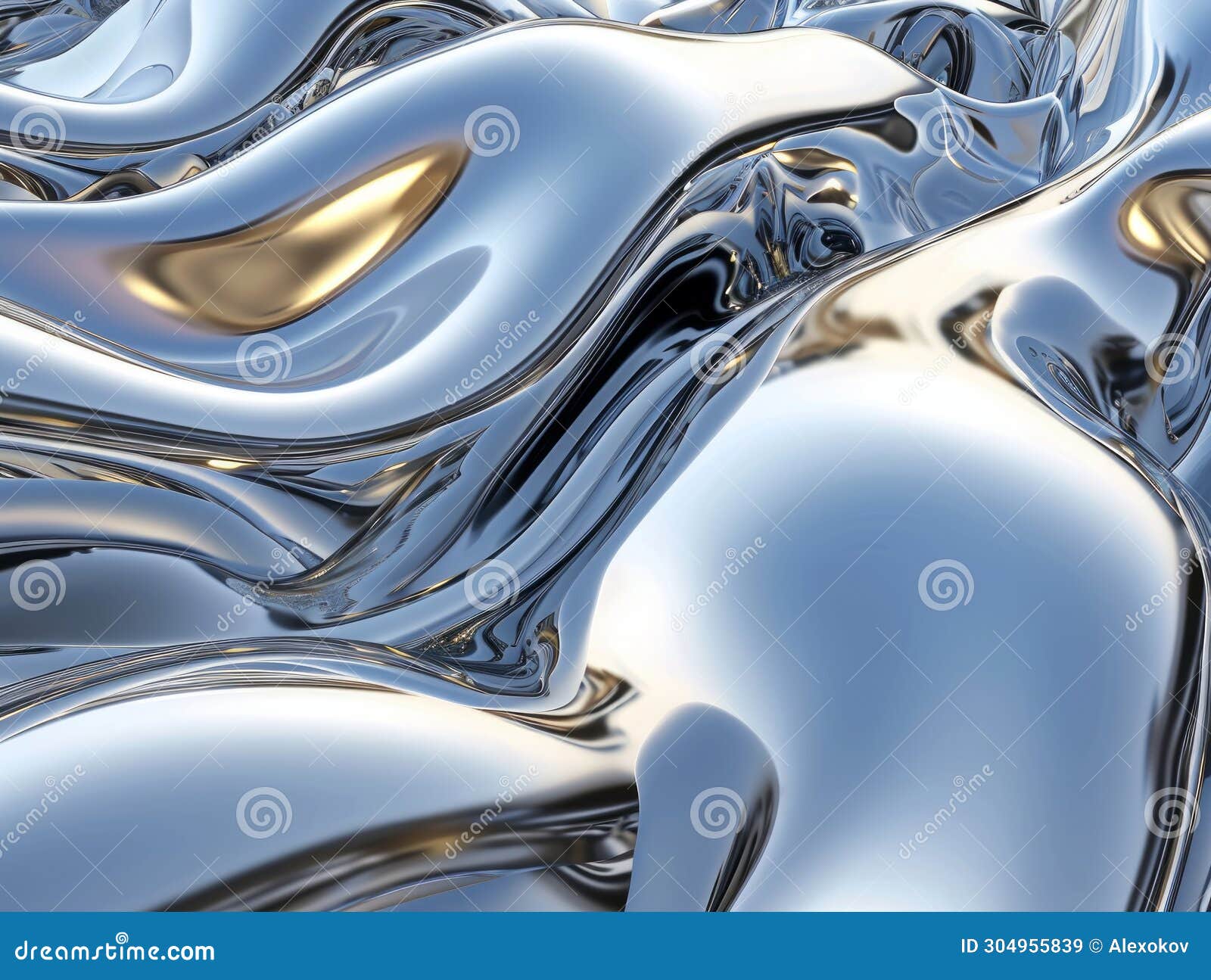 3d Render of Abstract Metallic Background with Some Smooth Lines in it ...