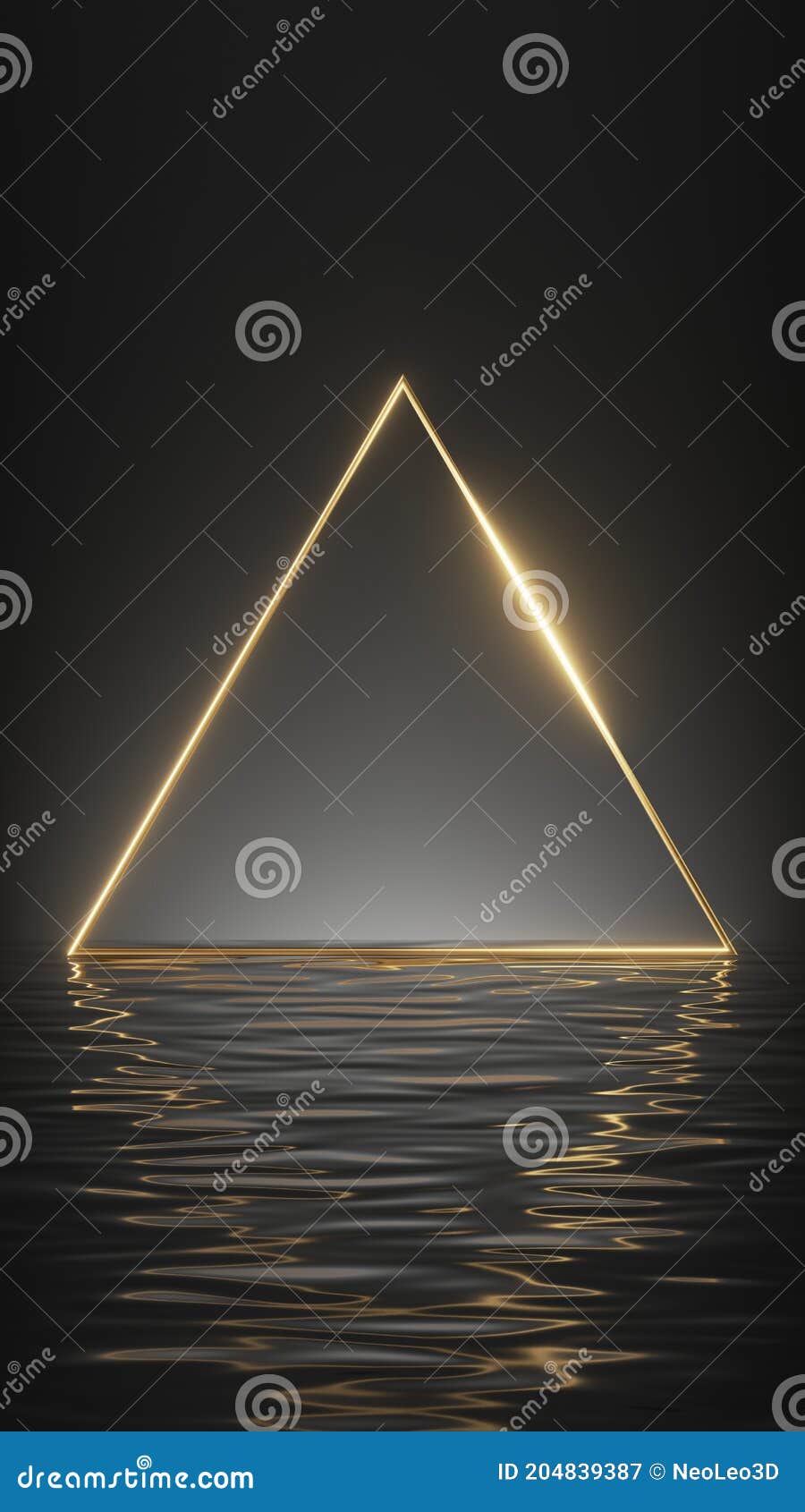 3d Golden Triangular Pyramid Yellow With Shadow Logo Vector ...