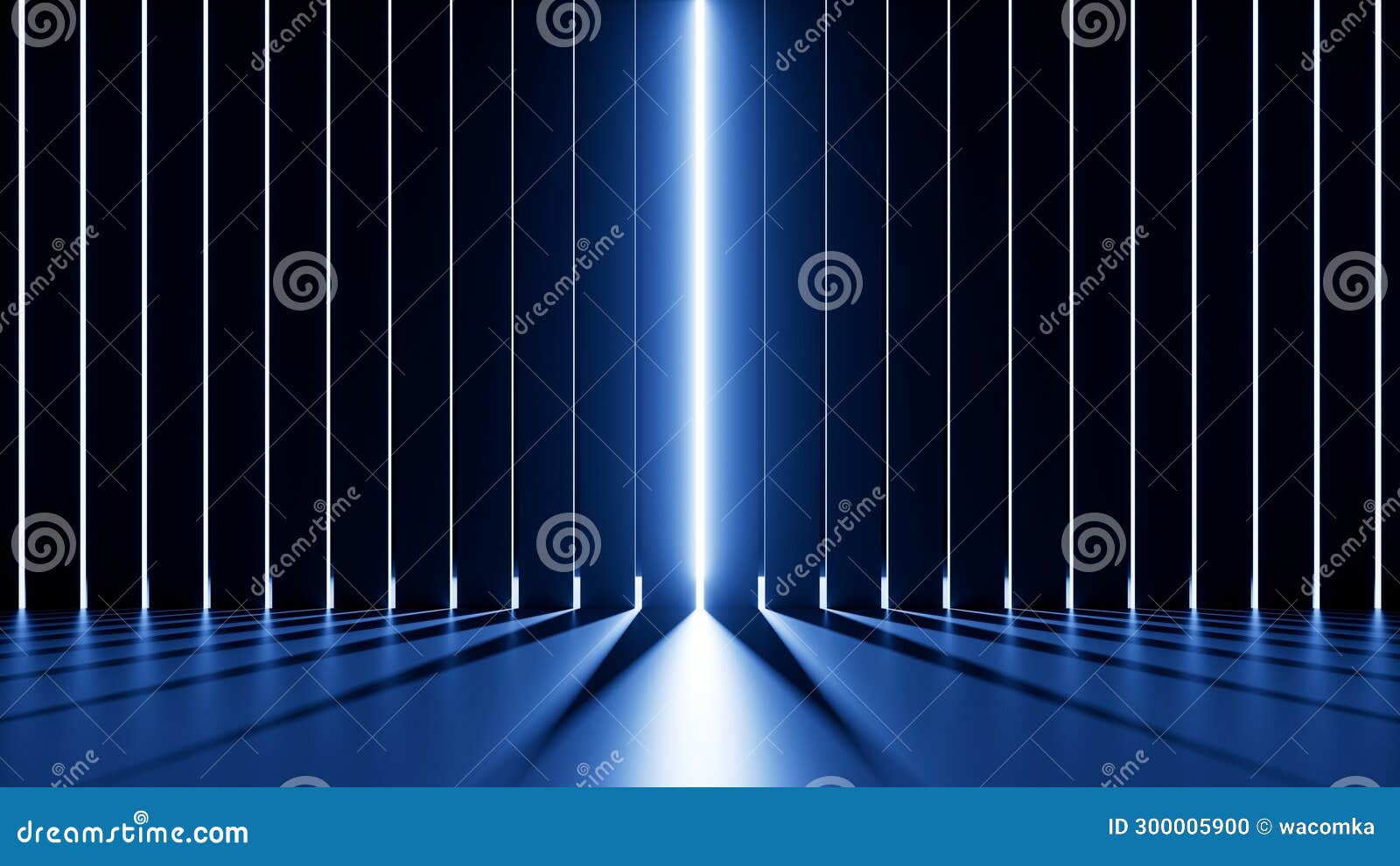 3d Render, Abstract Minimalist Background. Window Blinds, Bright Light ...