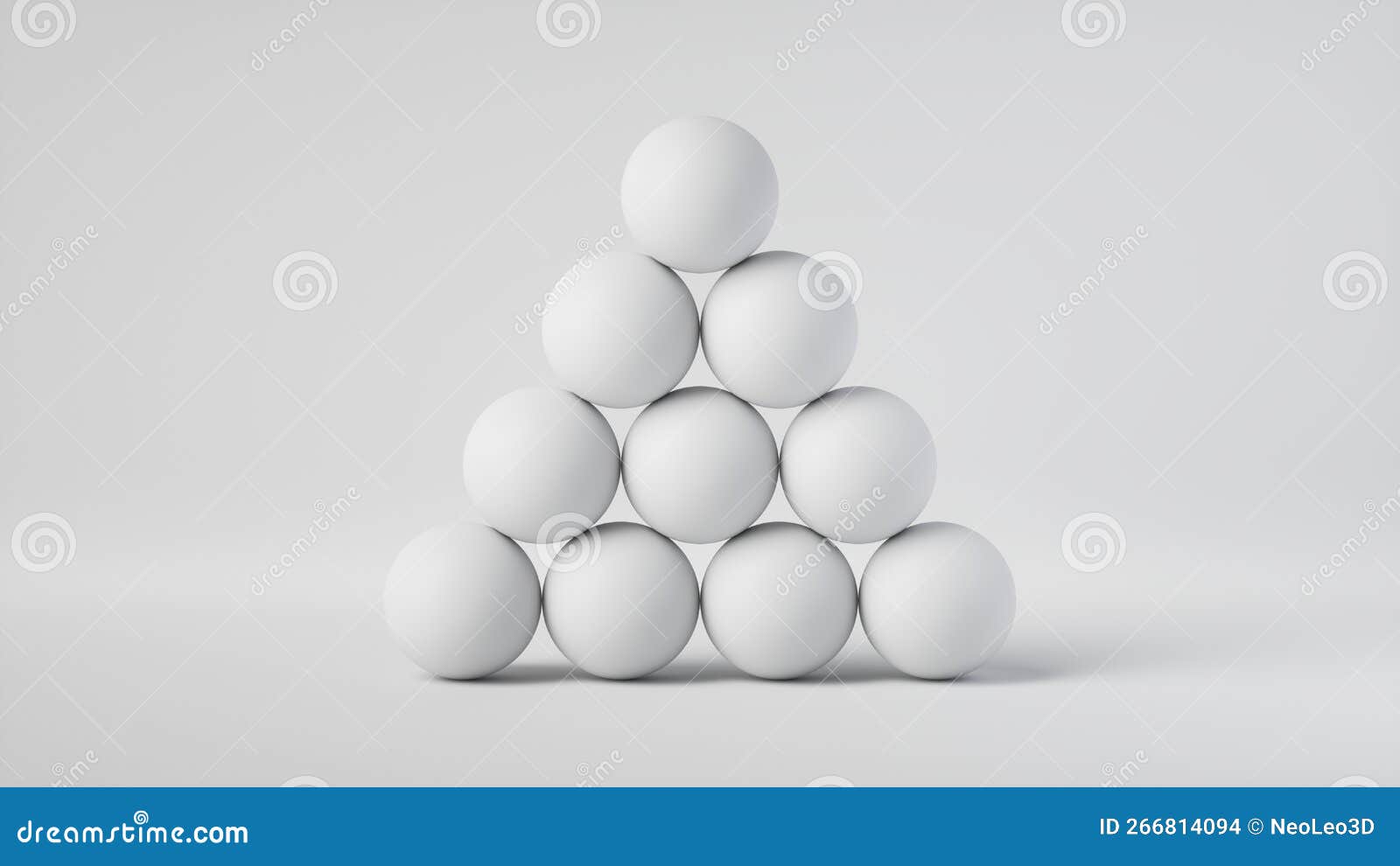 3d Render, Abstract Minimalist Geometric Background. Pile of White ...