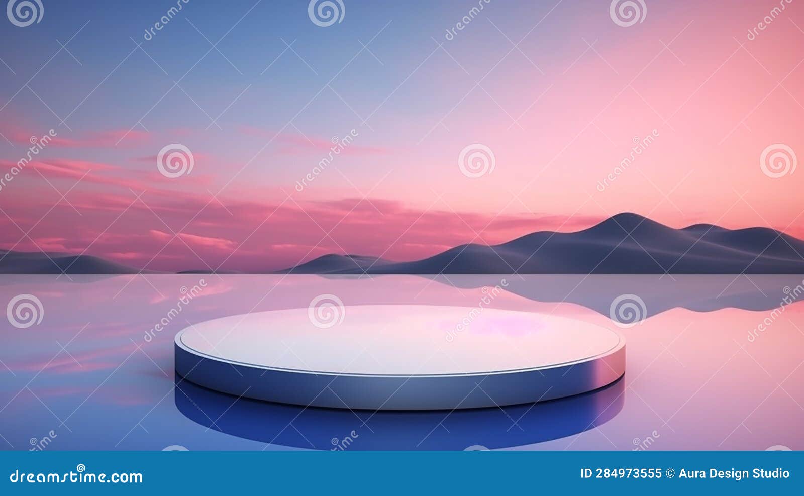3d Render Abstract Minimalist Panoramic Background. Generative Ai Stock ...
