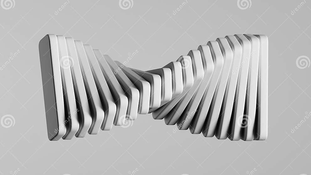3d Render, Abstract Minimalist White Background. Group of Simple ...