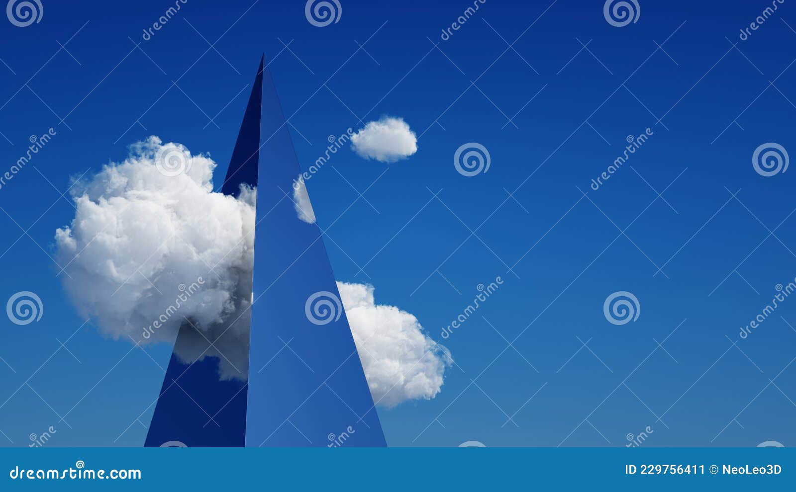 3d Render, Abstract Modern Minimal Background, Mirror Pyramid ...