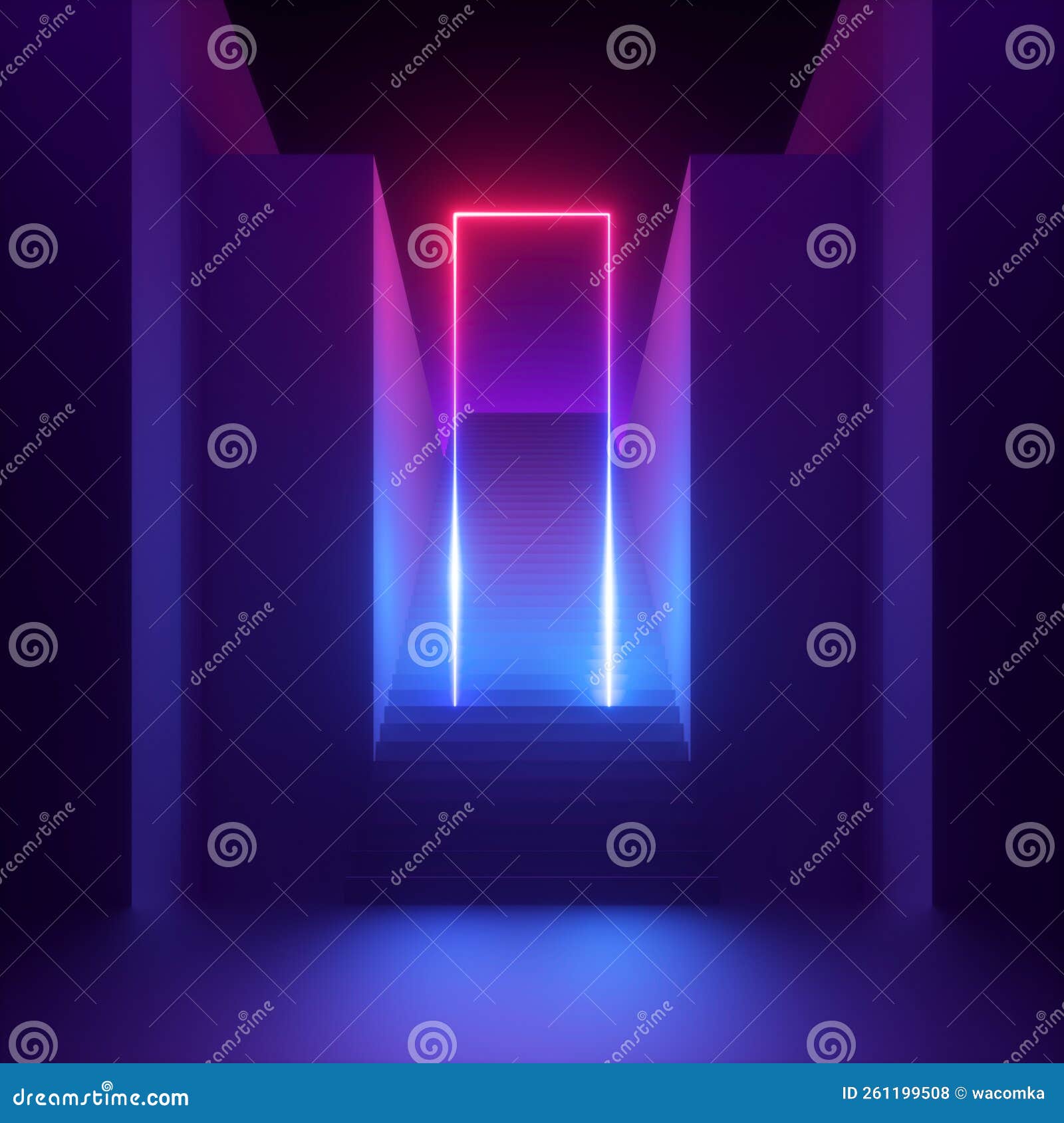 3d Render, Abstract Modern Minimal Ultraviolet Background, Red Blue ...