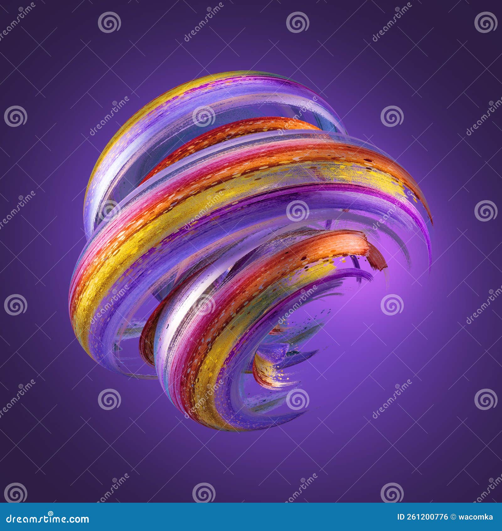 3d Render, Abstract Neon Background with Grungy Brush Strokes, Twisted ...