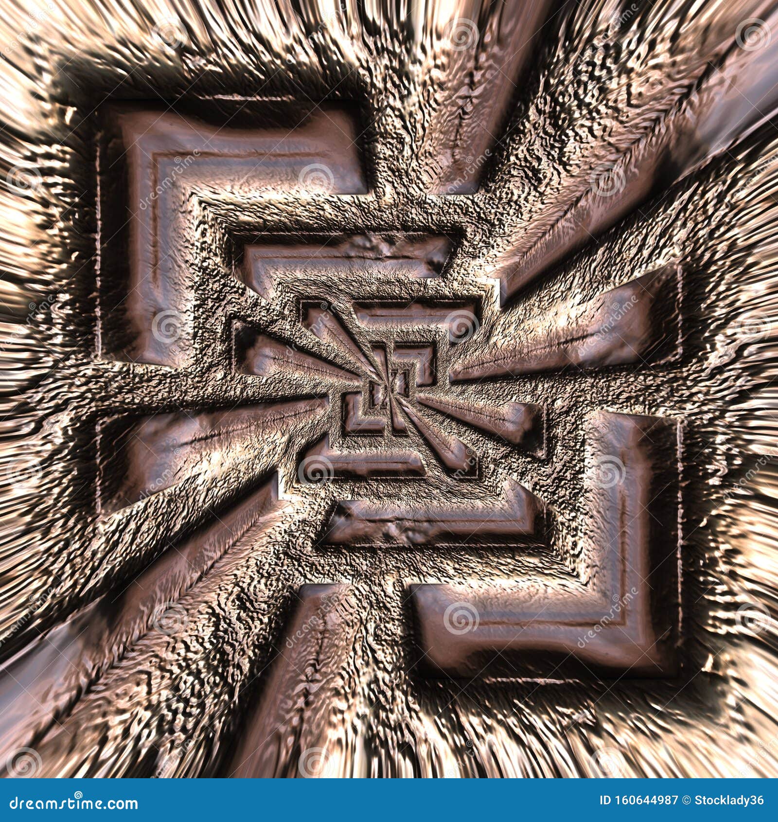 3D Render of Abstract Object Tile Stock Illustration - Illustration of ...