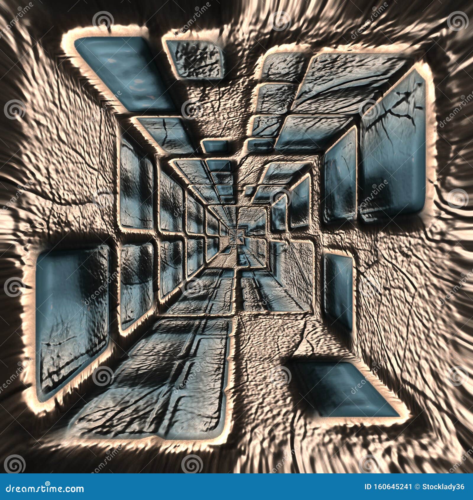 3D Render of Abstract Object Tile Stock Illustration - Illustration of ...