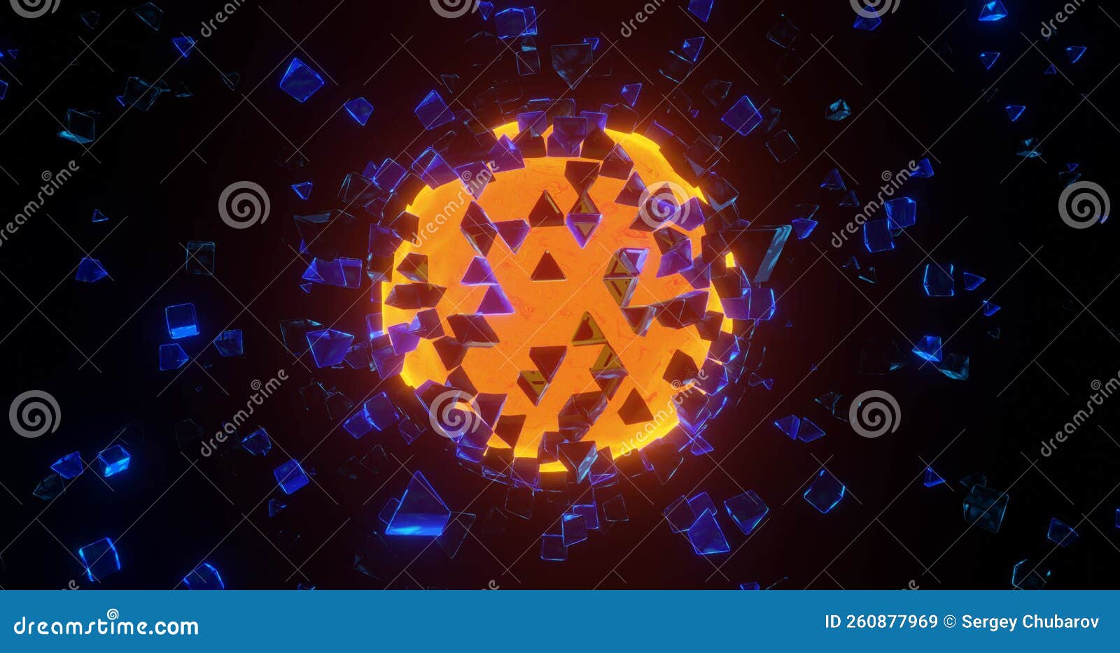 3d Render Abstract of Particles Flying Off a Planet-like Ball Stock ...