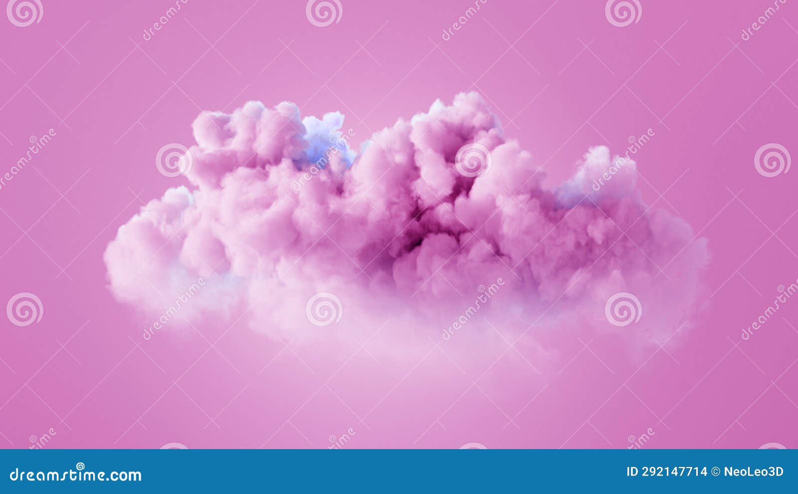 3d Render, Abstract Pink Background with Pink Fluffy Cloud. Minimal ...