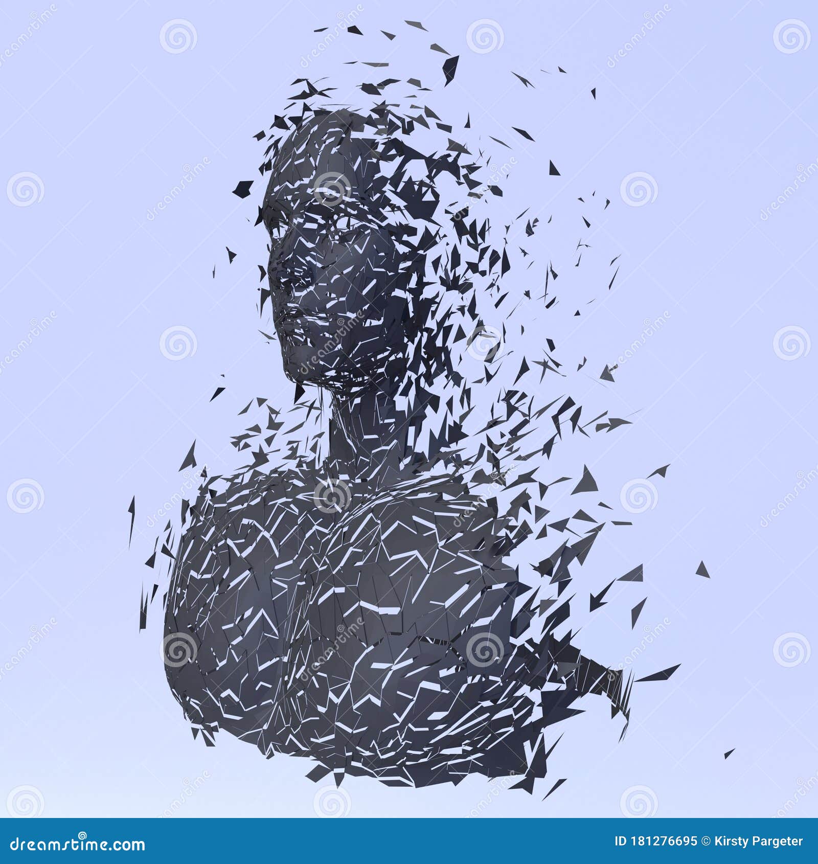 Abstract Polygonal Human Face Stock Illustration - Illustration of body ...