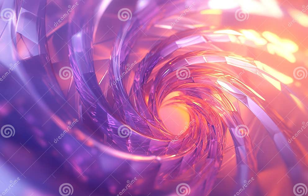 A 3D Render of an Abstract Purple Structure Set Against a Geometric ...