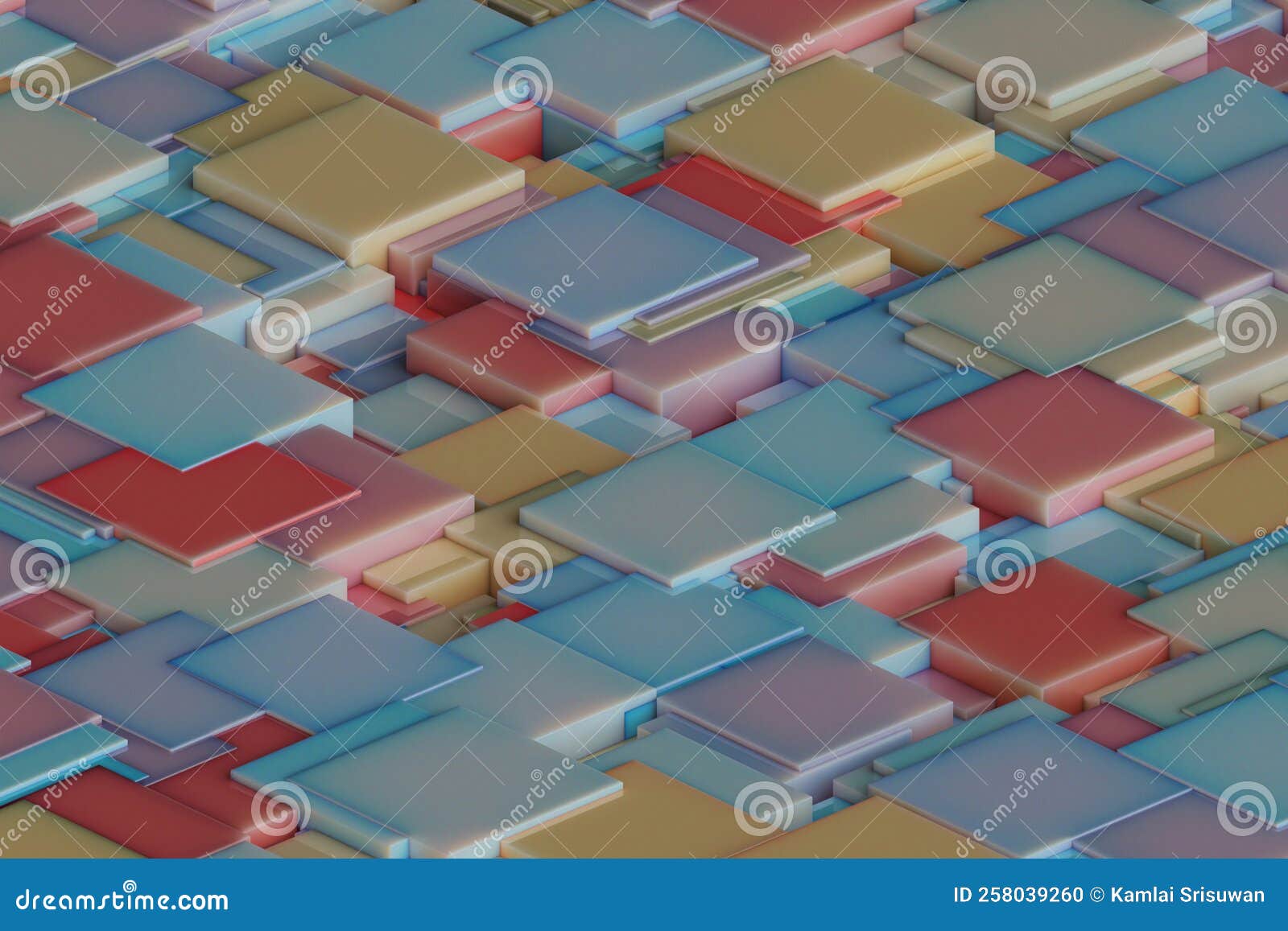 3D Render Abstract Random Color Background Modern Geometric Cube ...