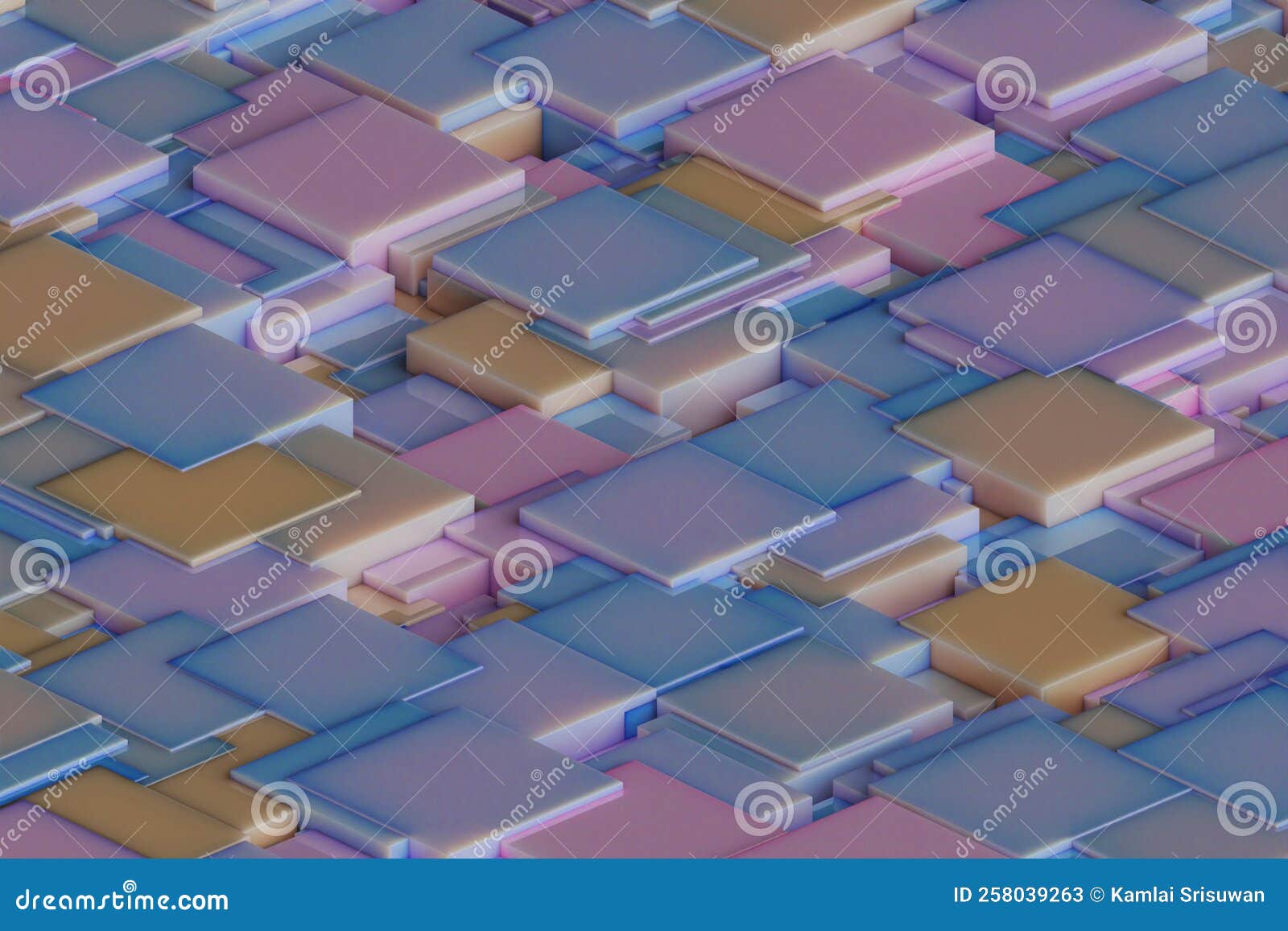 3D Render Abstract Random Color Background Modern Geometric Cube ...