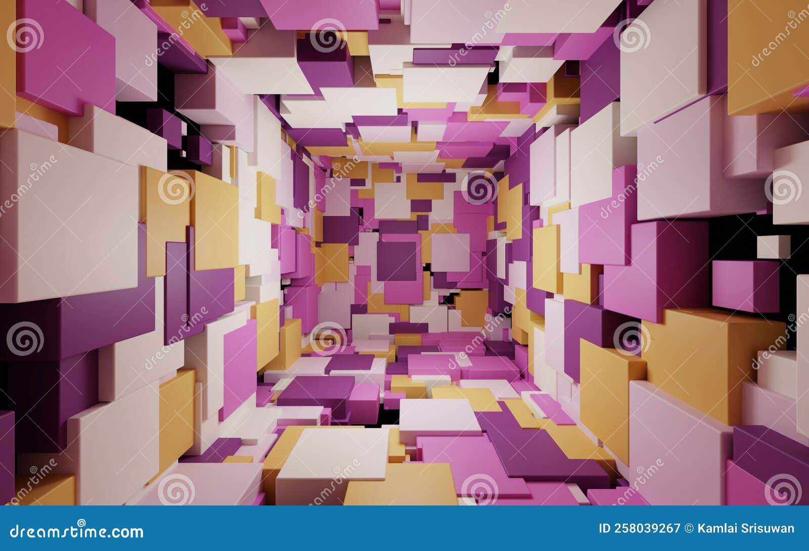 3D Render Abstract Random Color Background Modern Geometric Cube ...