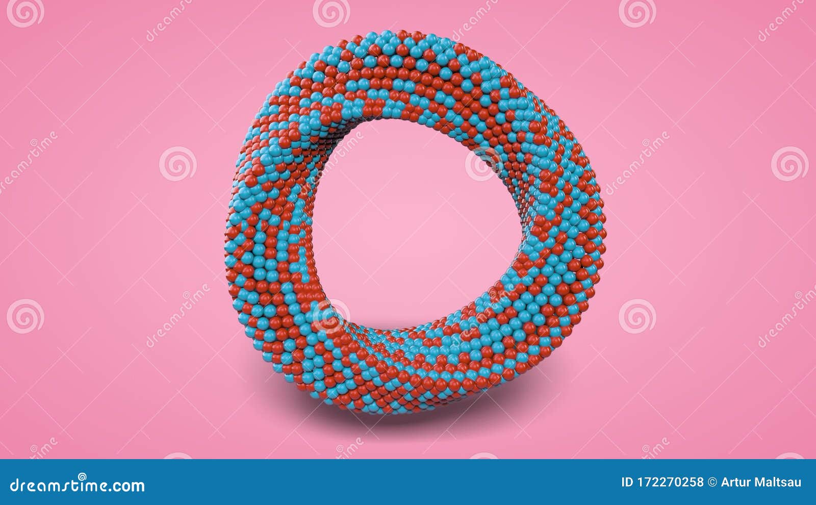 3d Render Abstract Ring Rotating. Moebius Ring Stock Footage - Video of ...