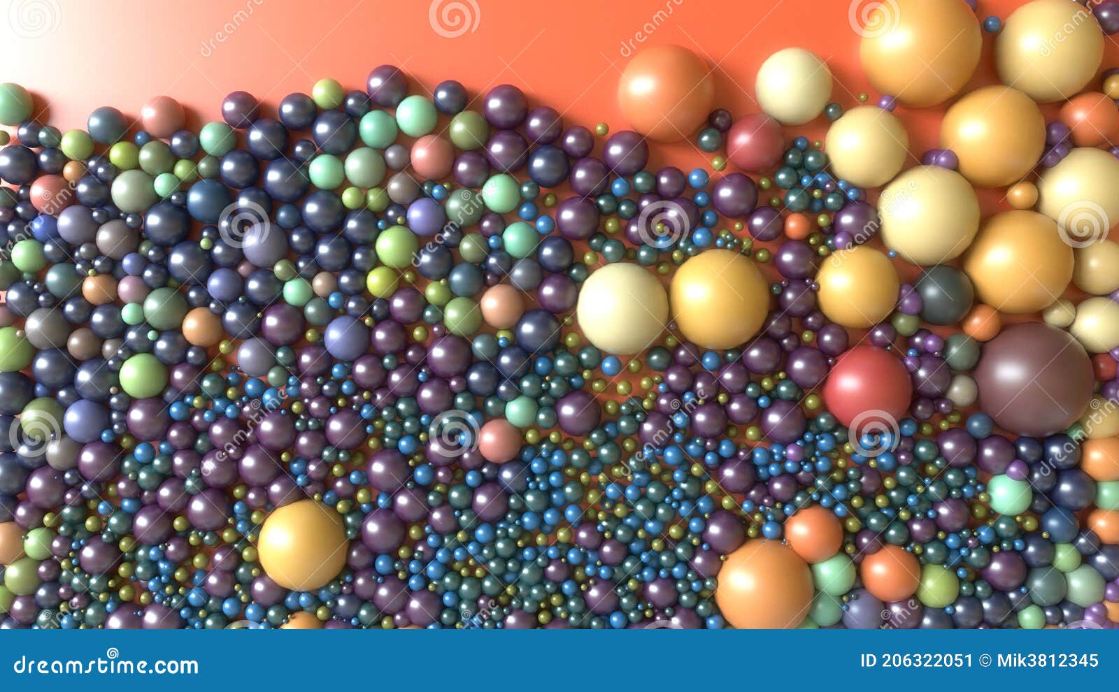 Abstract of Spheres of Different Colors and Sizes Stock Illustration ...
