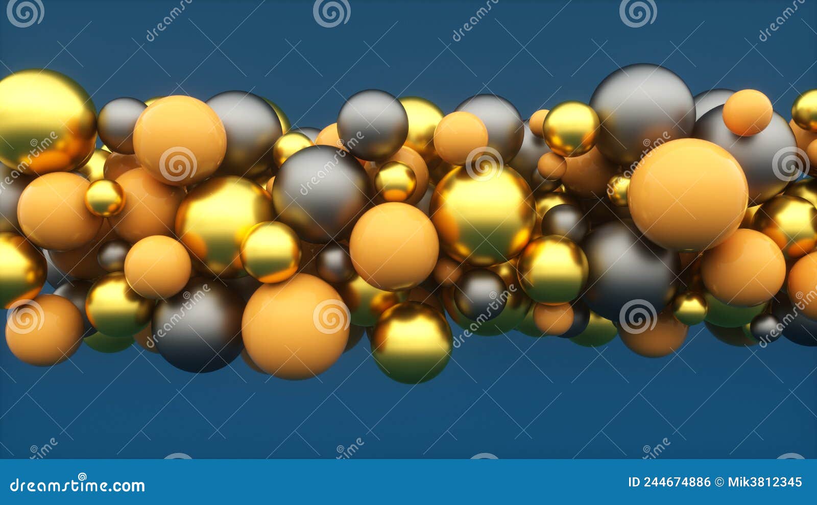 Abstract of Spheres of Different Colors and Sizes Stock Illustration ...