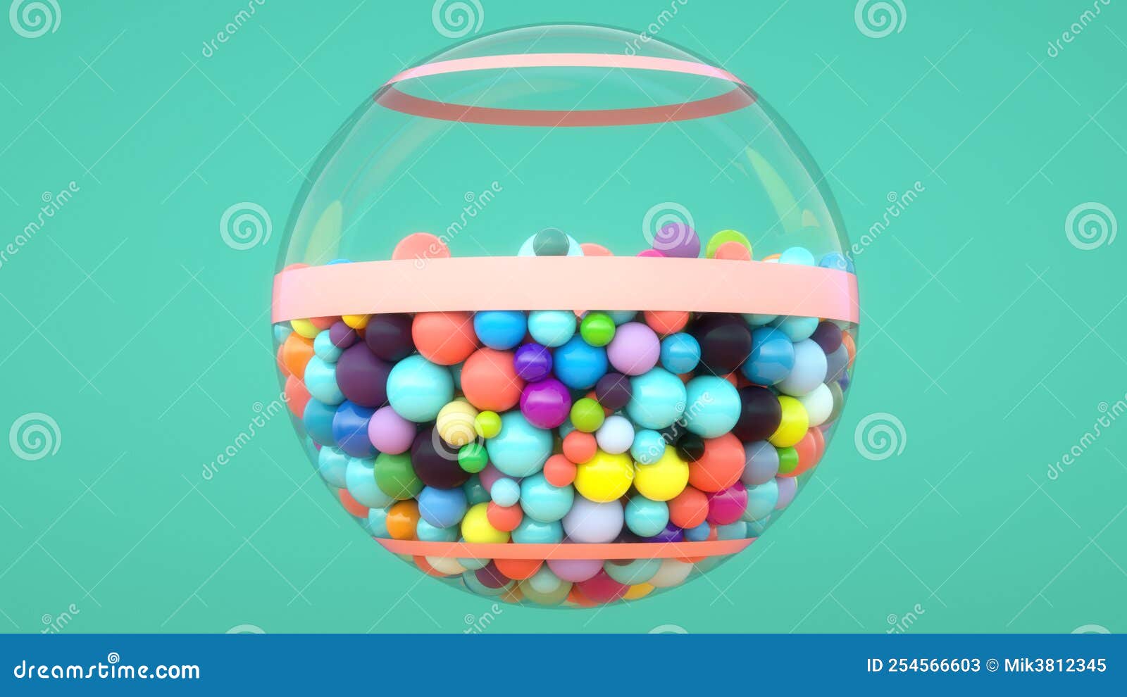 Abstract of Spheres of Different Colors and Sizes Stock Illustration ...