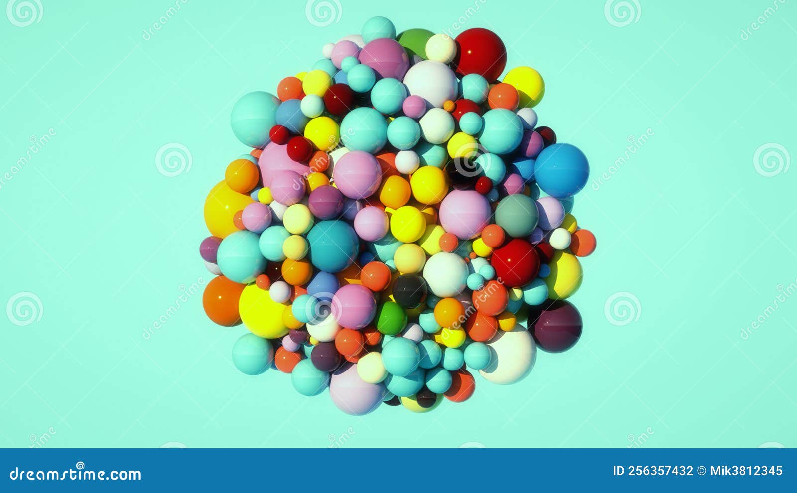 Abstract of Spheres of Different Colors and Sizes Stock Illustration ...