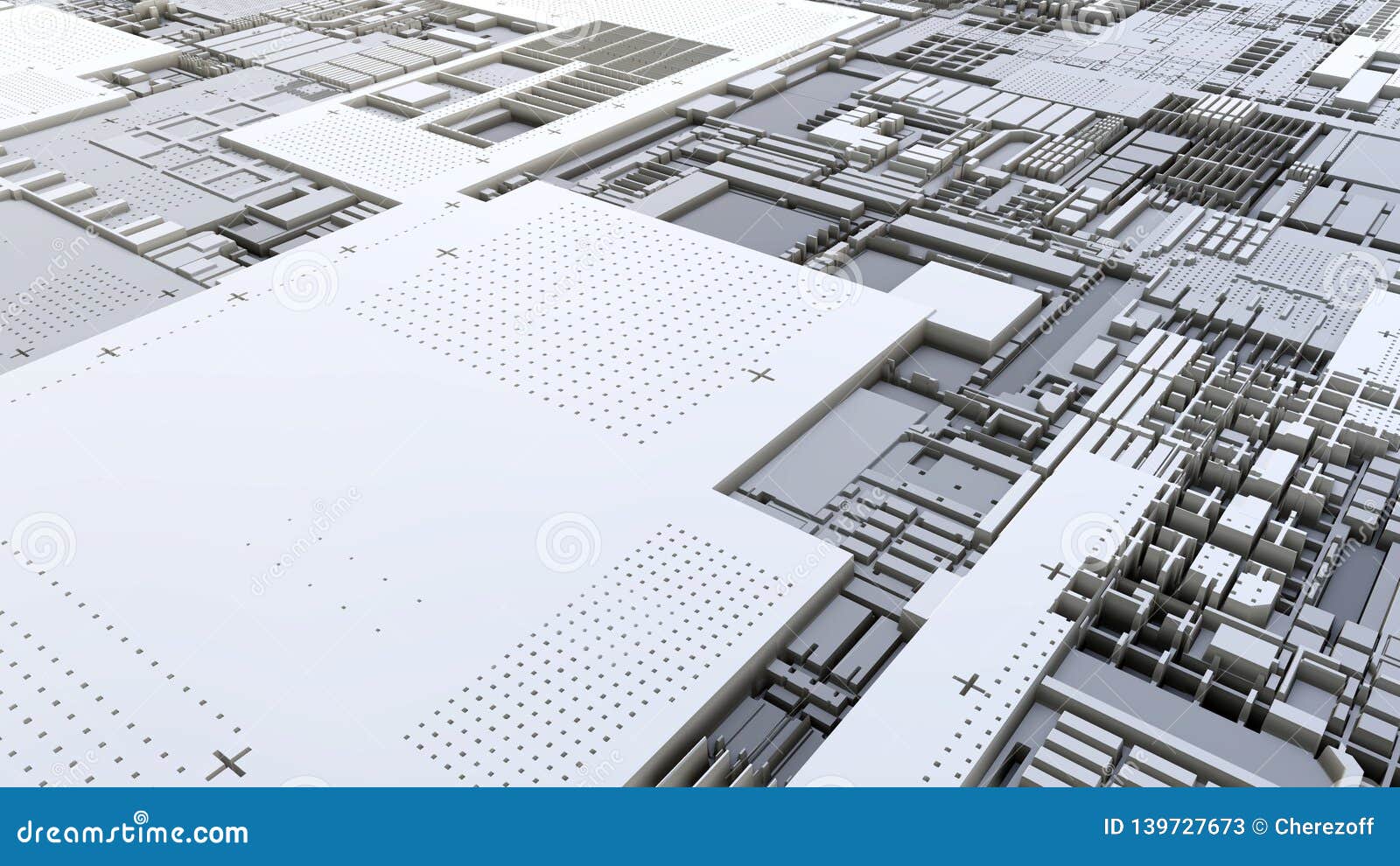 3d Render Abstract Technology Background with Cubes Stock Illustration ...