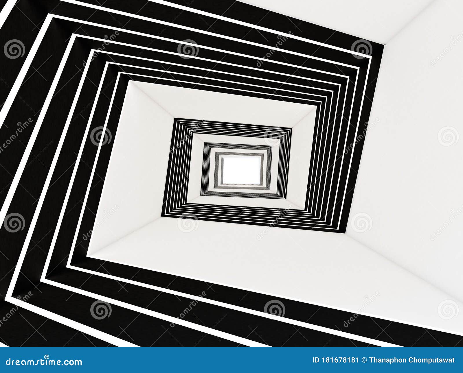 3d Render of Abstract in Tunnel Stock Illustration - Illustration of ...