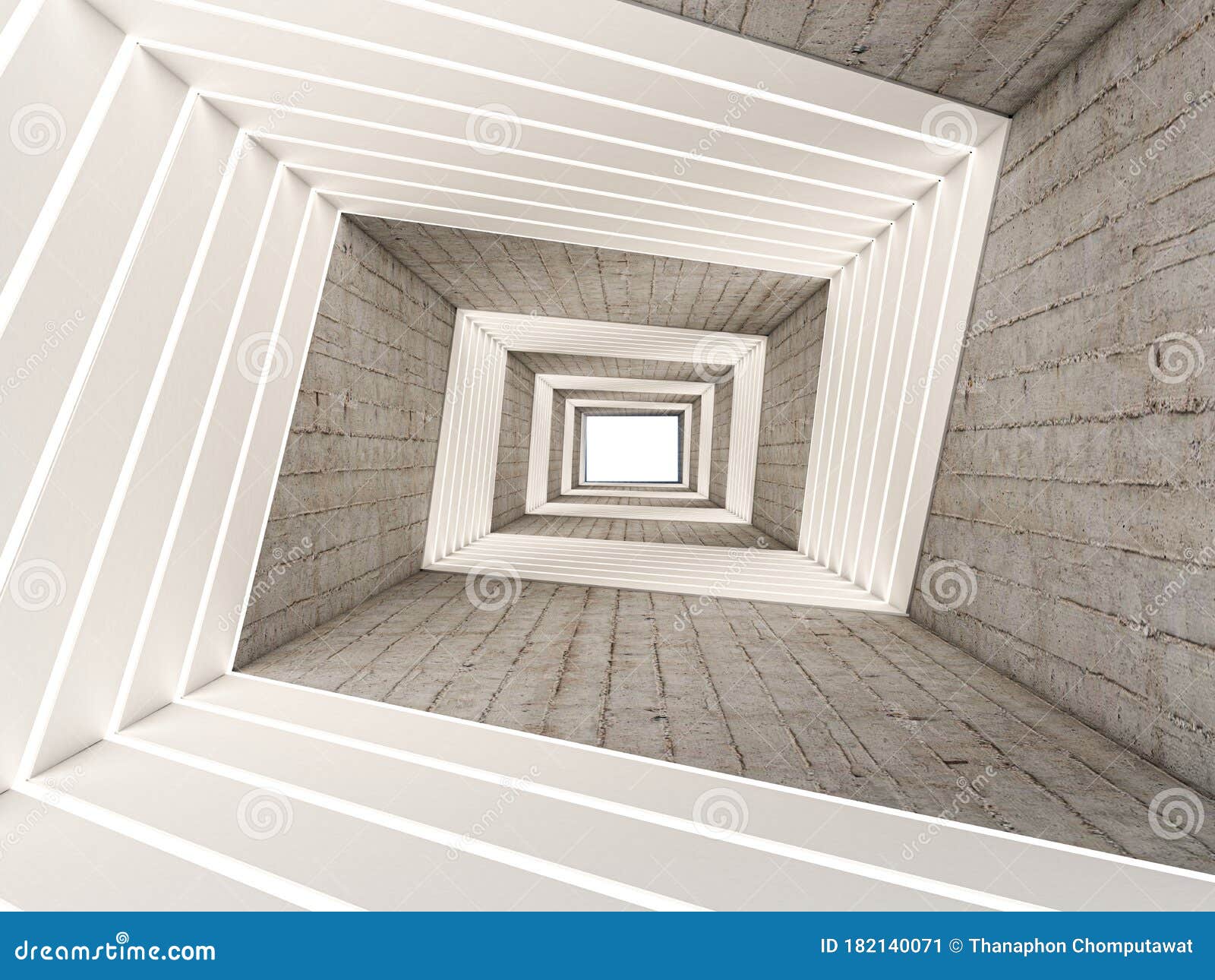 3d Render of Abstract in Tunnel Stock Illustration - Illustration of ...