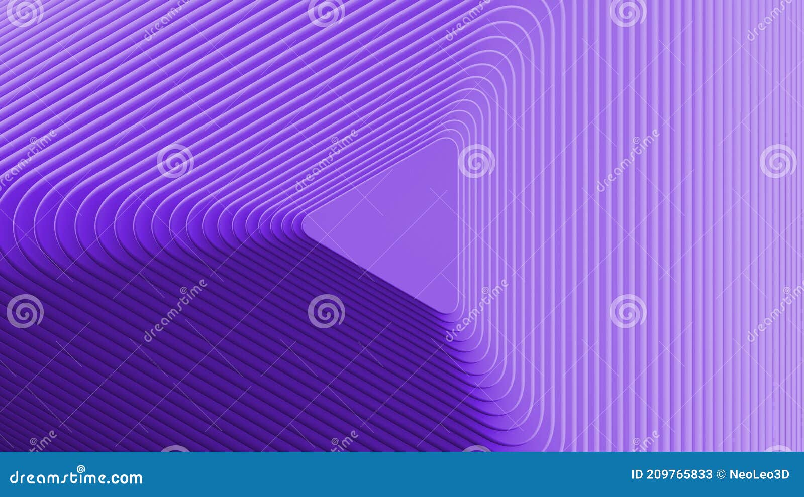 3d Render, Abstract Violet Background with Geometric Shape with Rounded ...
