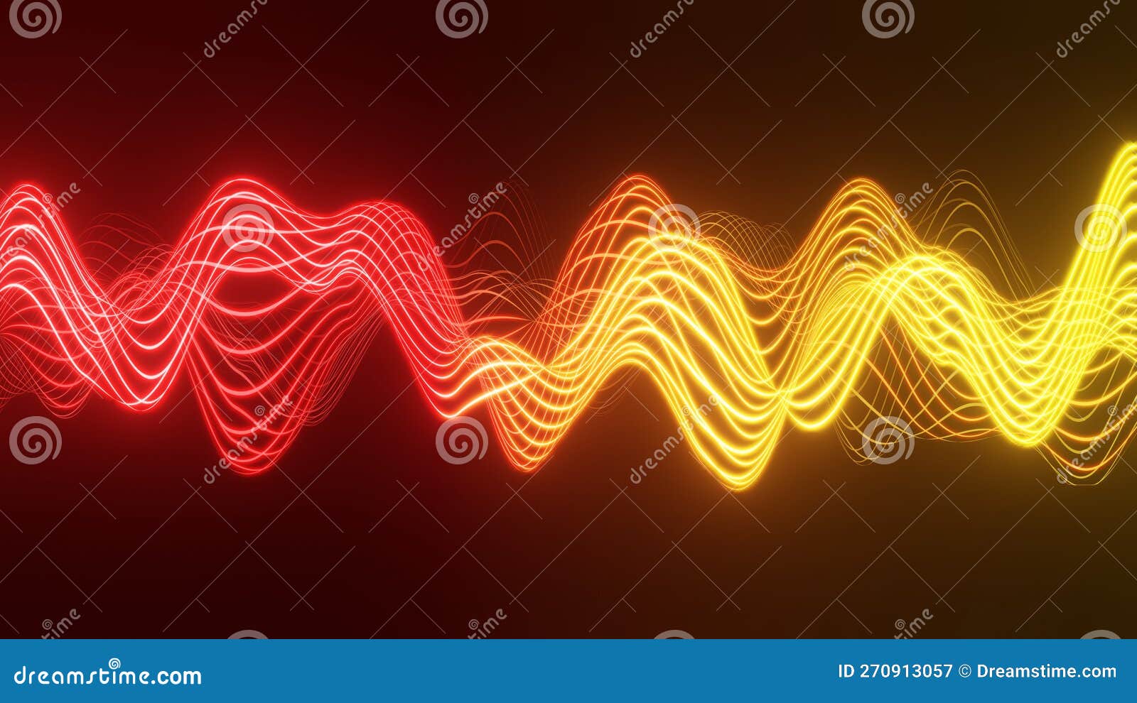 3d Render,abstract Wave Technology Background with Red Light . Colorful ...
