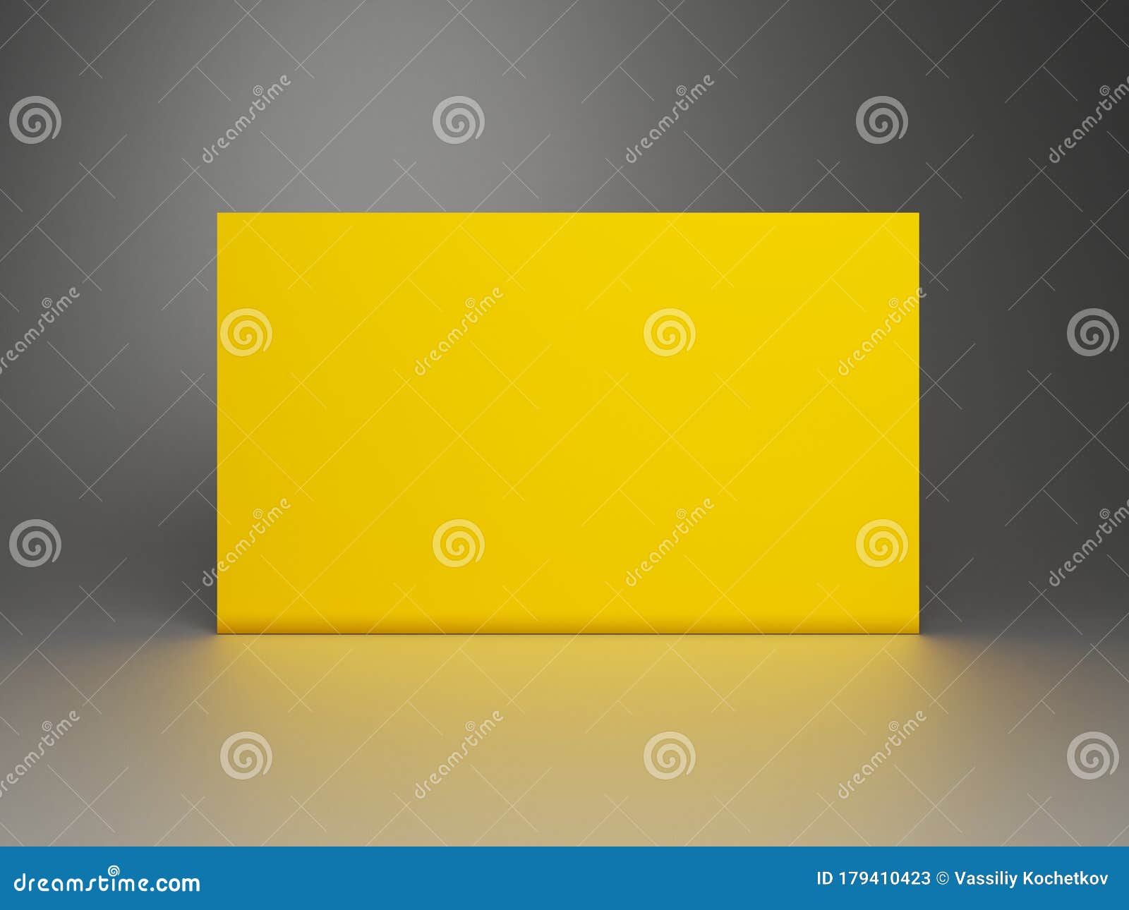 3D Render of Abstract Yellow Composition. Minimal Studio Stock ...