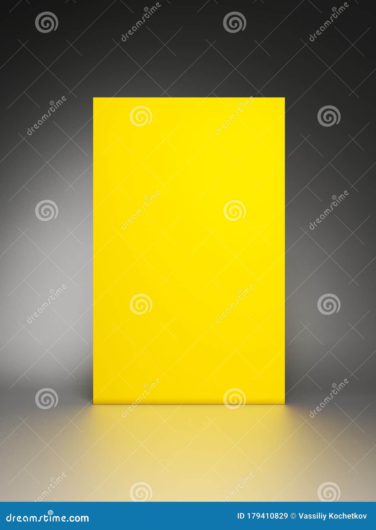3D Render of Abstract Yellow Composition. Minimal Studio Stock ...