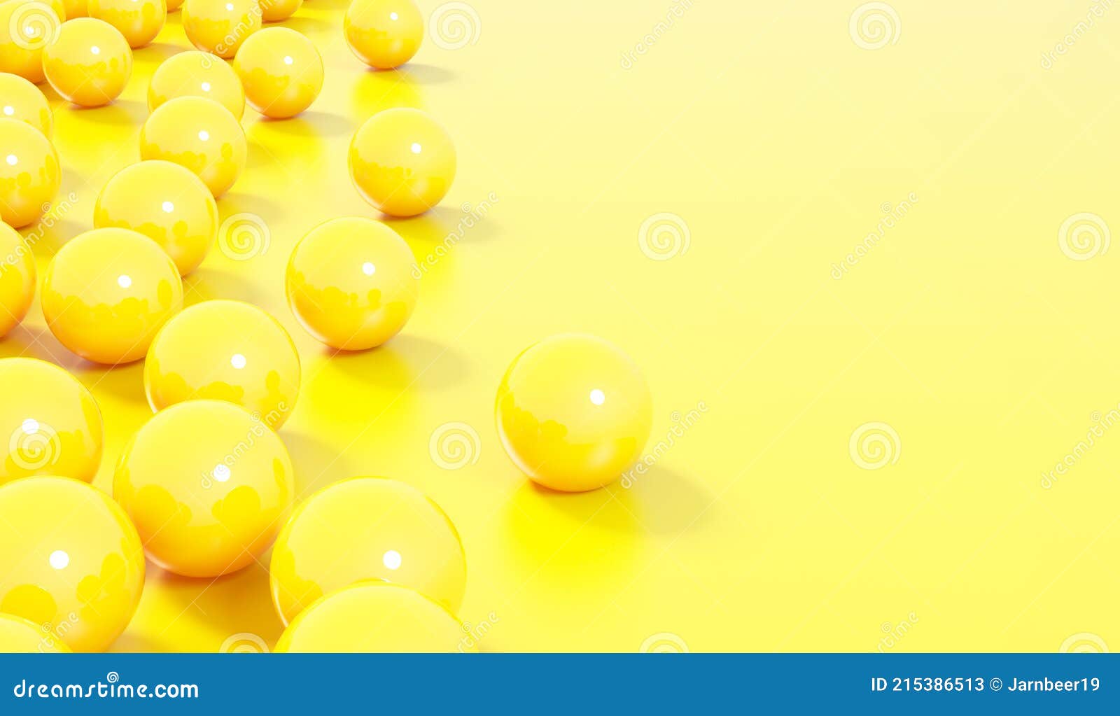 3d Render of Abstract Yellow Spheres Ball , Abstract Composition ...