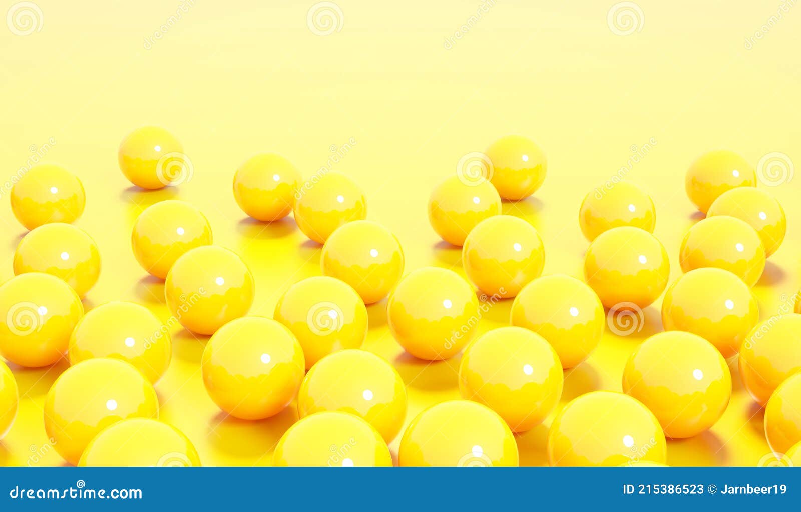 3d Render of Abstract Yellow Spheres Ball , Abstract Composition ...