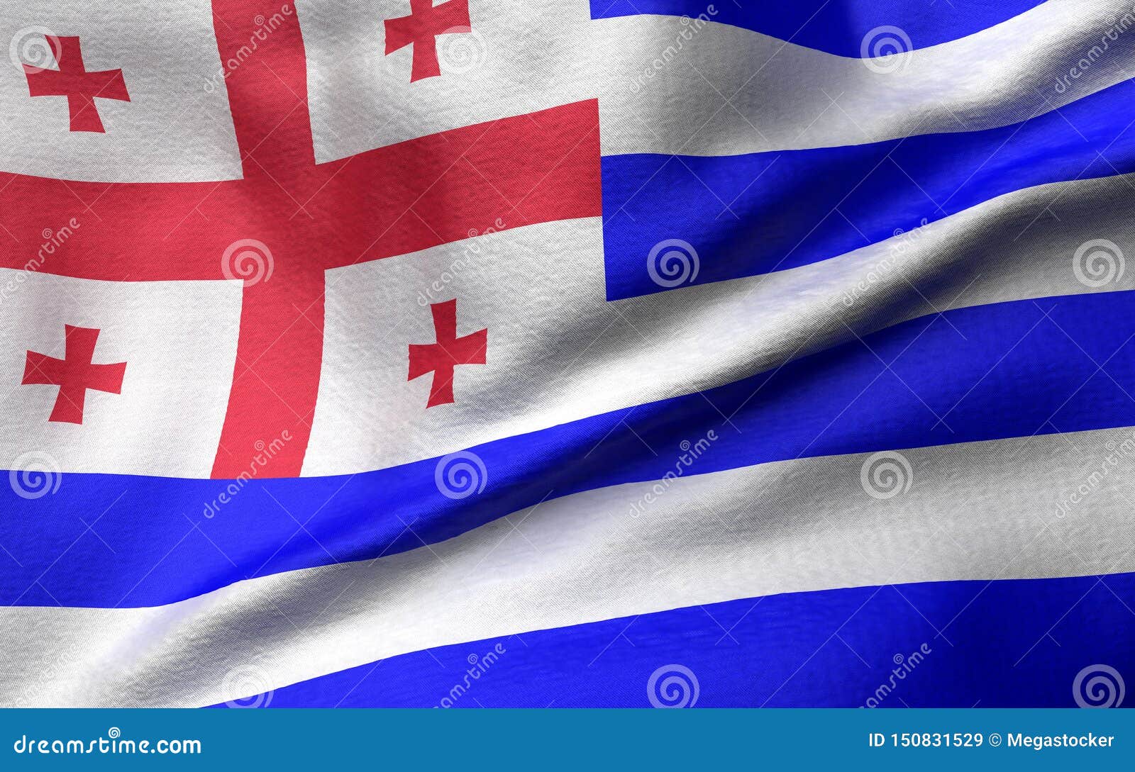 Adjara Flag Waving Vector Illustration On White Background. Adjara ...