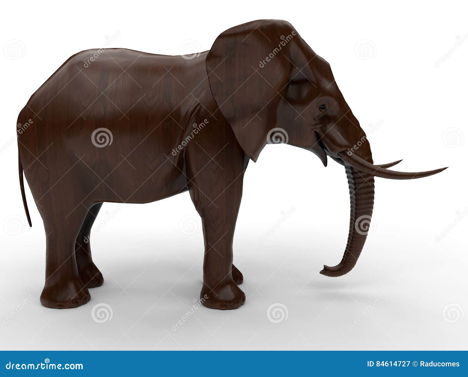 3D Render of an African Elephant Stock Illustration - Illustration of ...