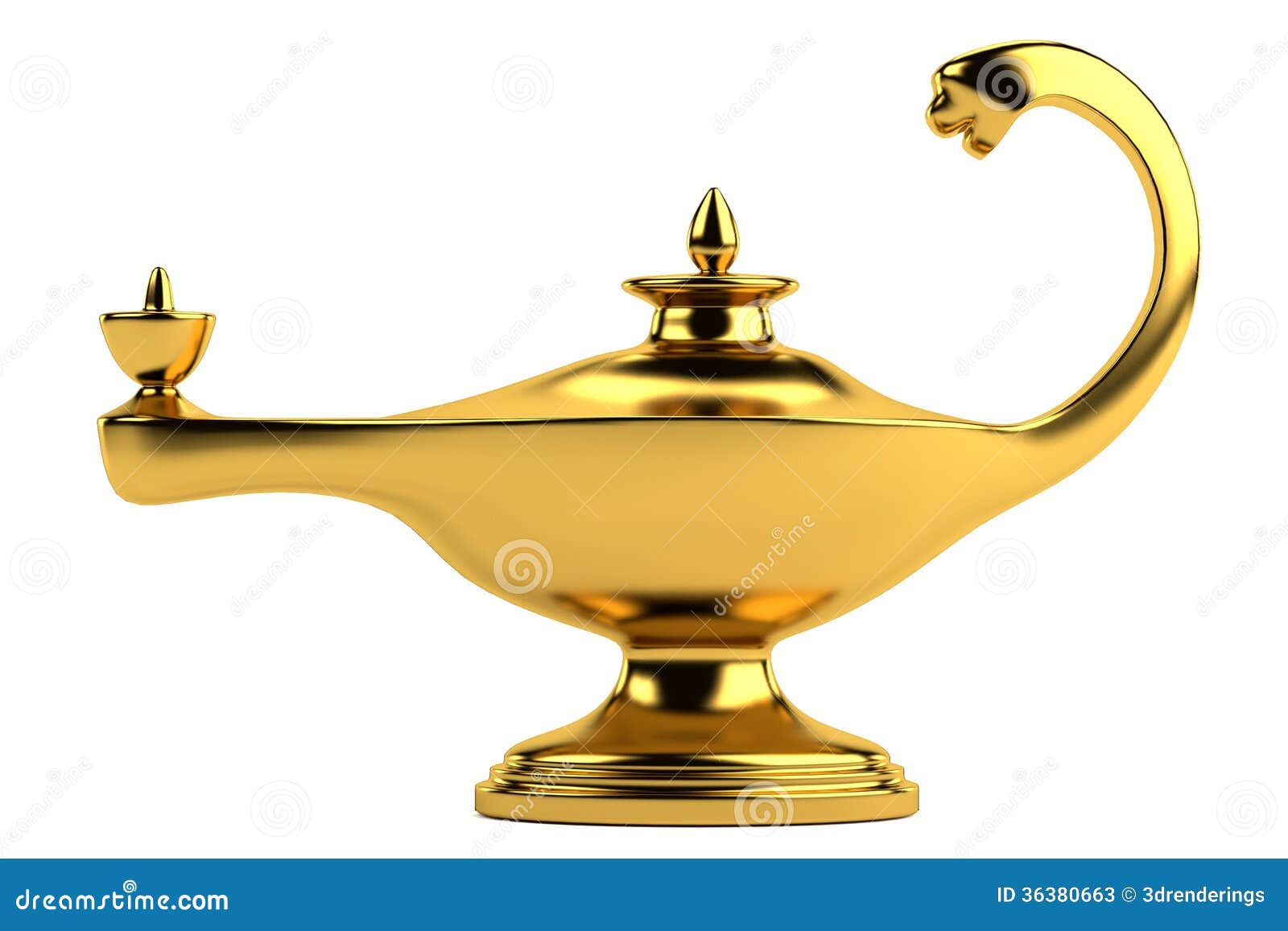 3d Render Of Aladdin Lamp Stock Photos - Image: 36380663