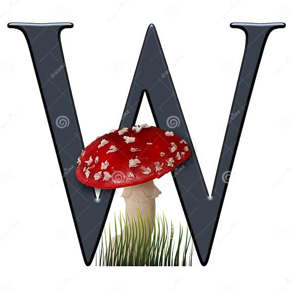 3D Render of Red Toad Alphabet Letter Stock Illustration - Illustration ...