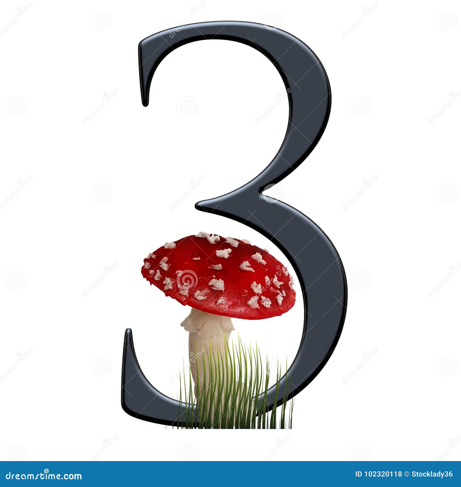 3D Render of Red Toad Number Stock Illustration - Illustration of ...