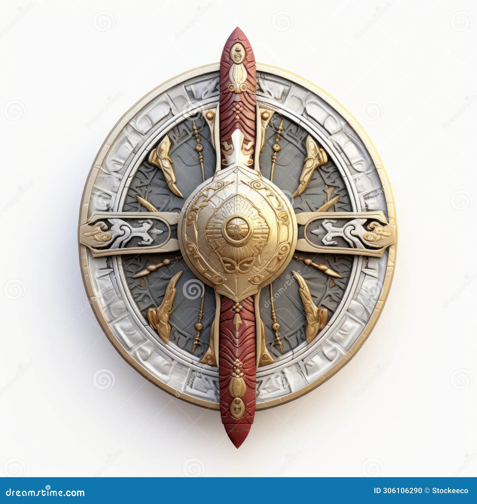 3d Render of Ancient God of War Shield with Precise Nautical Detail ...
