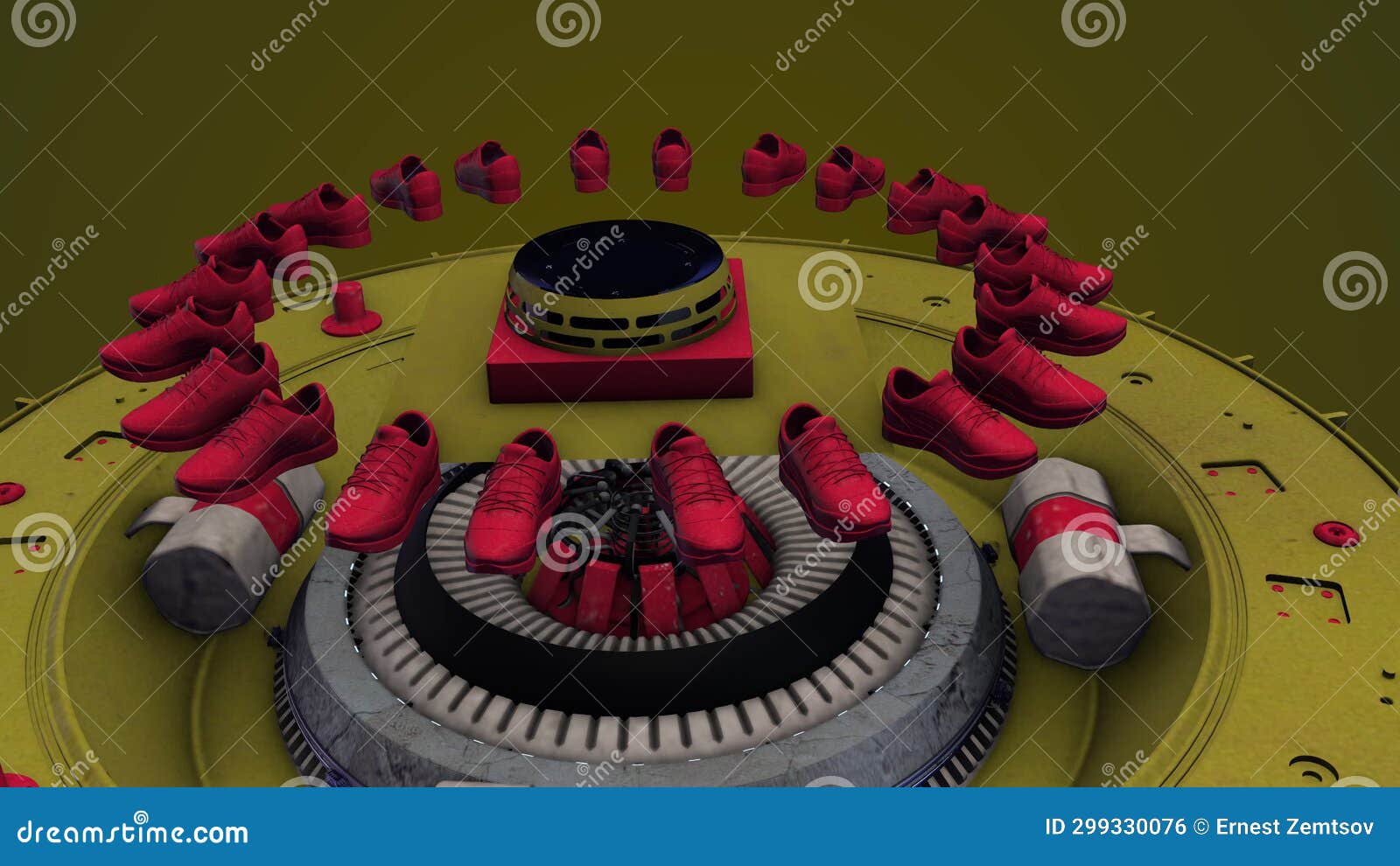 3D Render Animation of Spinning Sneakers for Sports Stock Footage ...